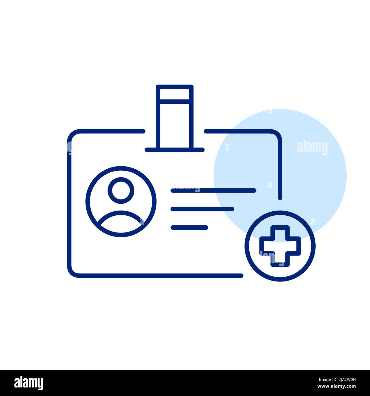 Healthcare insurance hospital id card. Pixel perfect, editable stroke ...
