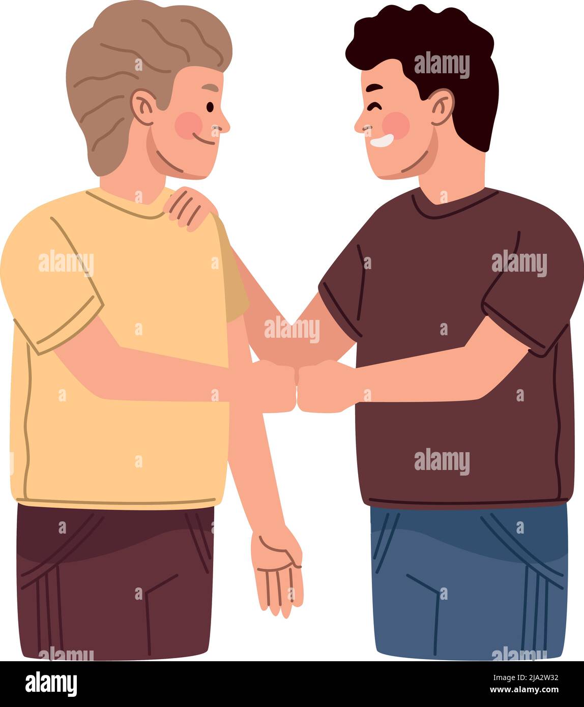 male friends handshake Stock Vector Image & Art - Alamy