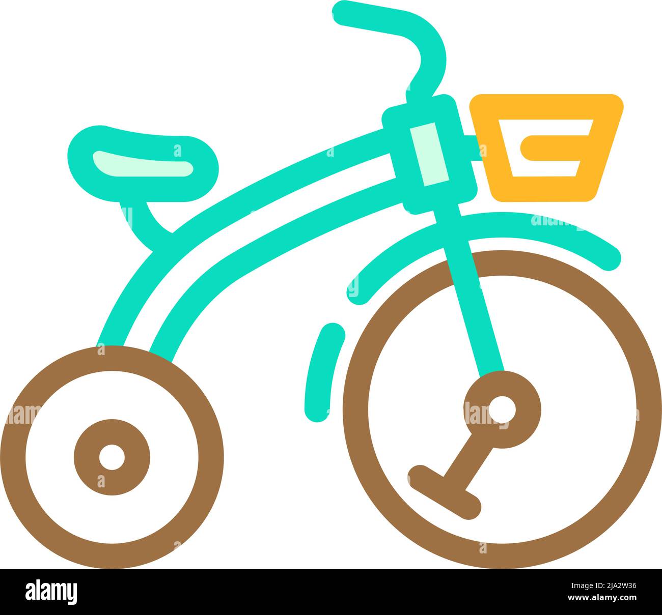 tricycle for children color icon vector illustration Stock Vector Image ...