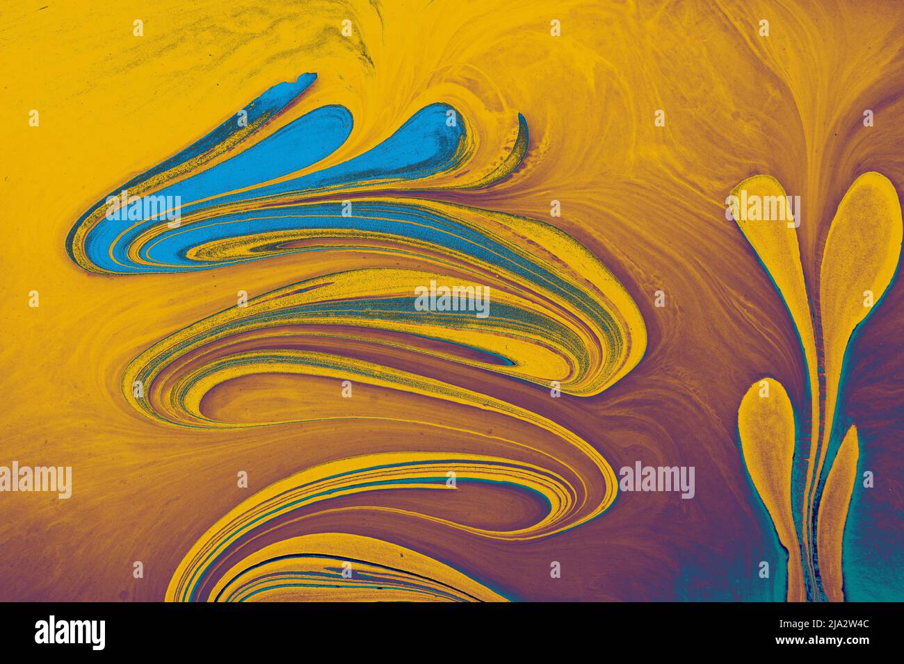 Abstract ebru cover art. Floral Ebru marbling texture background design ...