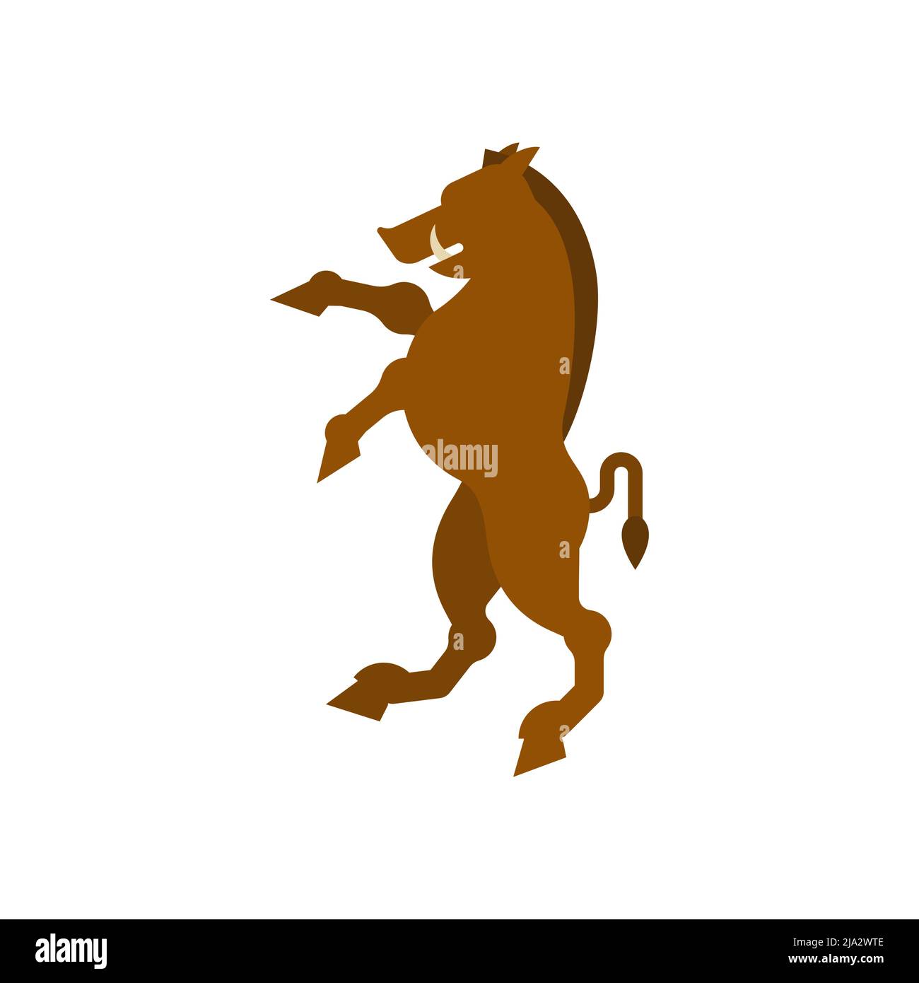 Boar Heraldic animal. Fantastic Beast. Monster for coat of arms ...