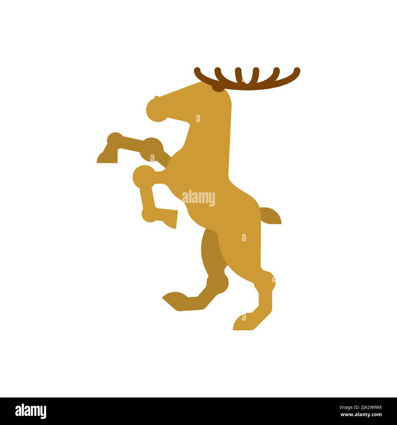 Deer Heraldic animal. Fantastic Beast. Monster for coat of arms ...