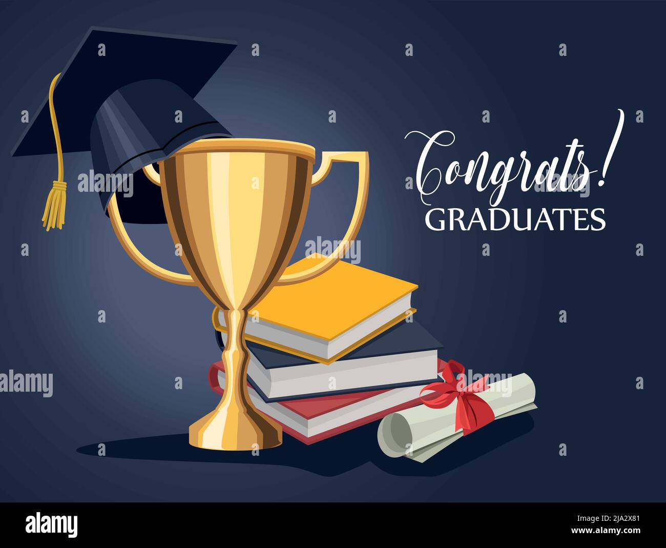 congrats graduates lettering celebration Stock Vector Image & Art - Alamy