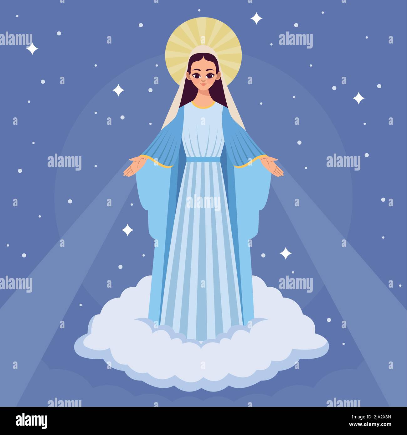 blue mary virgin Assumption Stock Vector Image & Art - Alamy