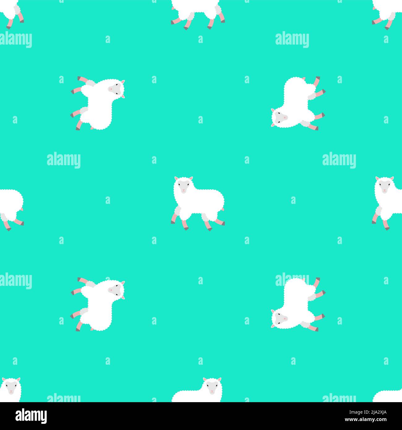 Sheep pattern seamless. Lamb background. Farm animal texture. Baby ...