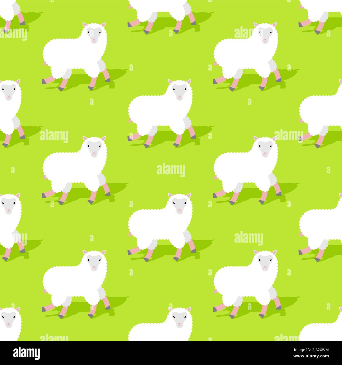 Sheep pattern seamless. Lamb background. Farm animal texture. Baby ...