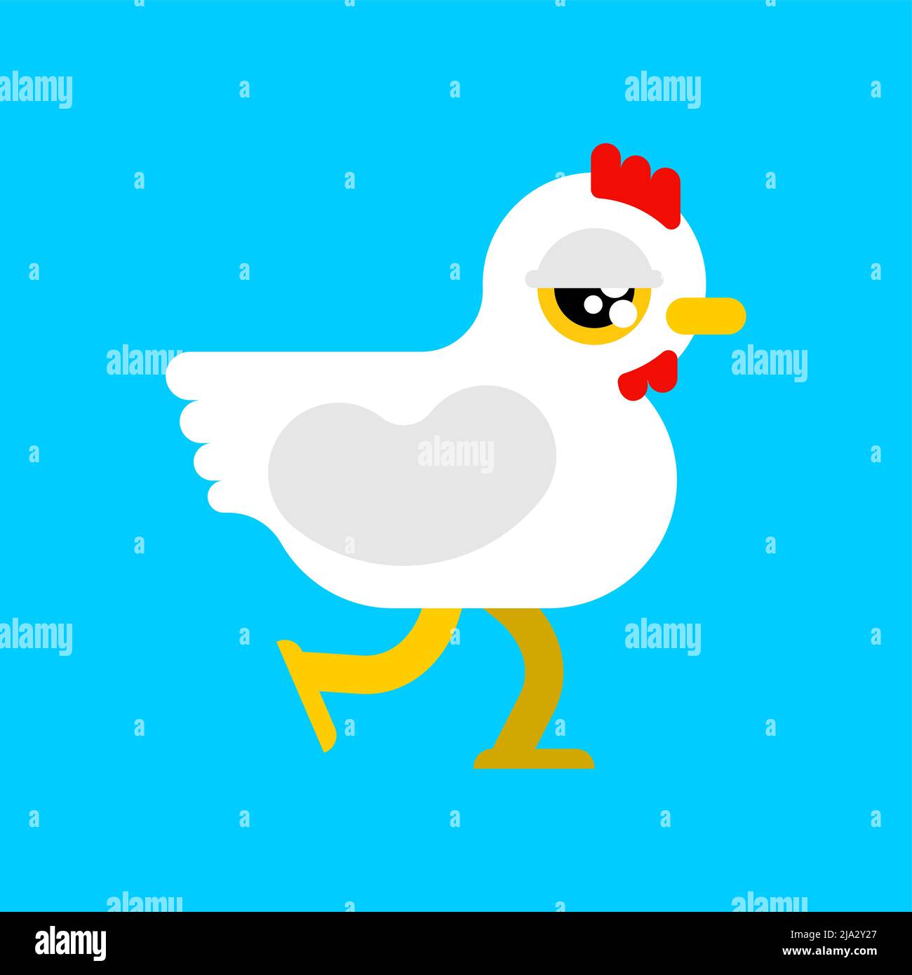 Chicken run isolated. hen farm bird Vector illustration Stock Vector ...