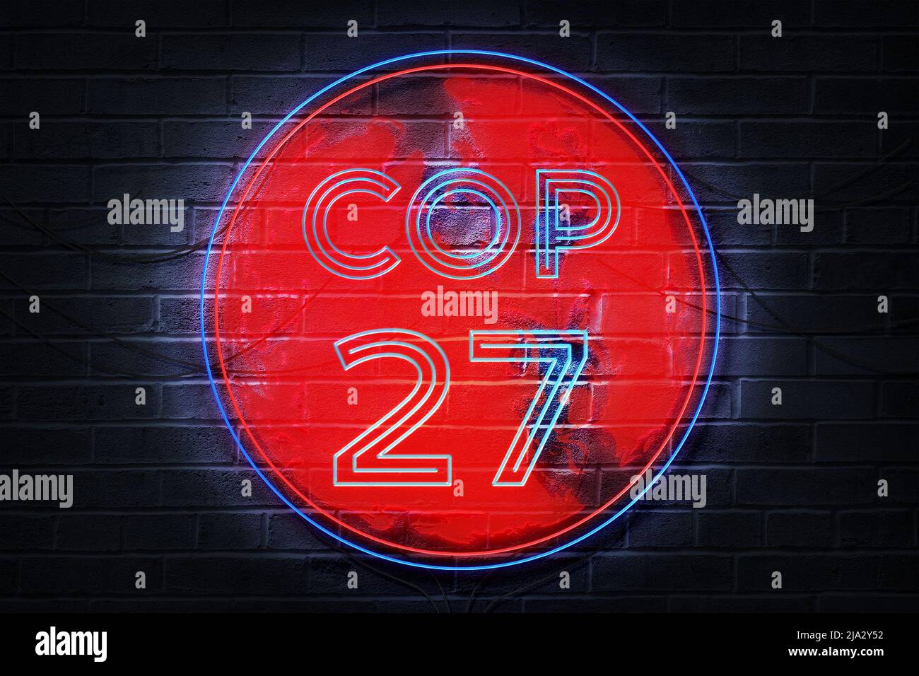 COP 27 Neon Sign - Sharm El-Sheikh, Egypt, 7-18 November 2022 ...