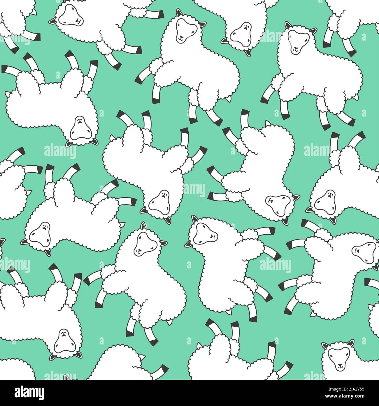 Sheep pattern seamless. Lamb background. Farm animal texture. Baby ...