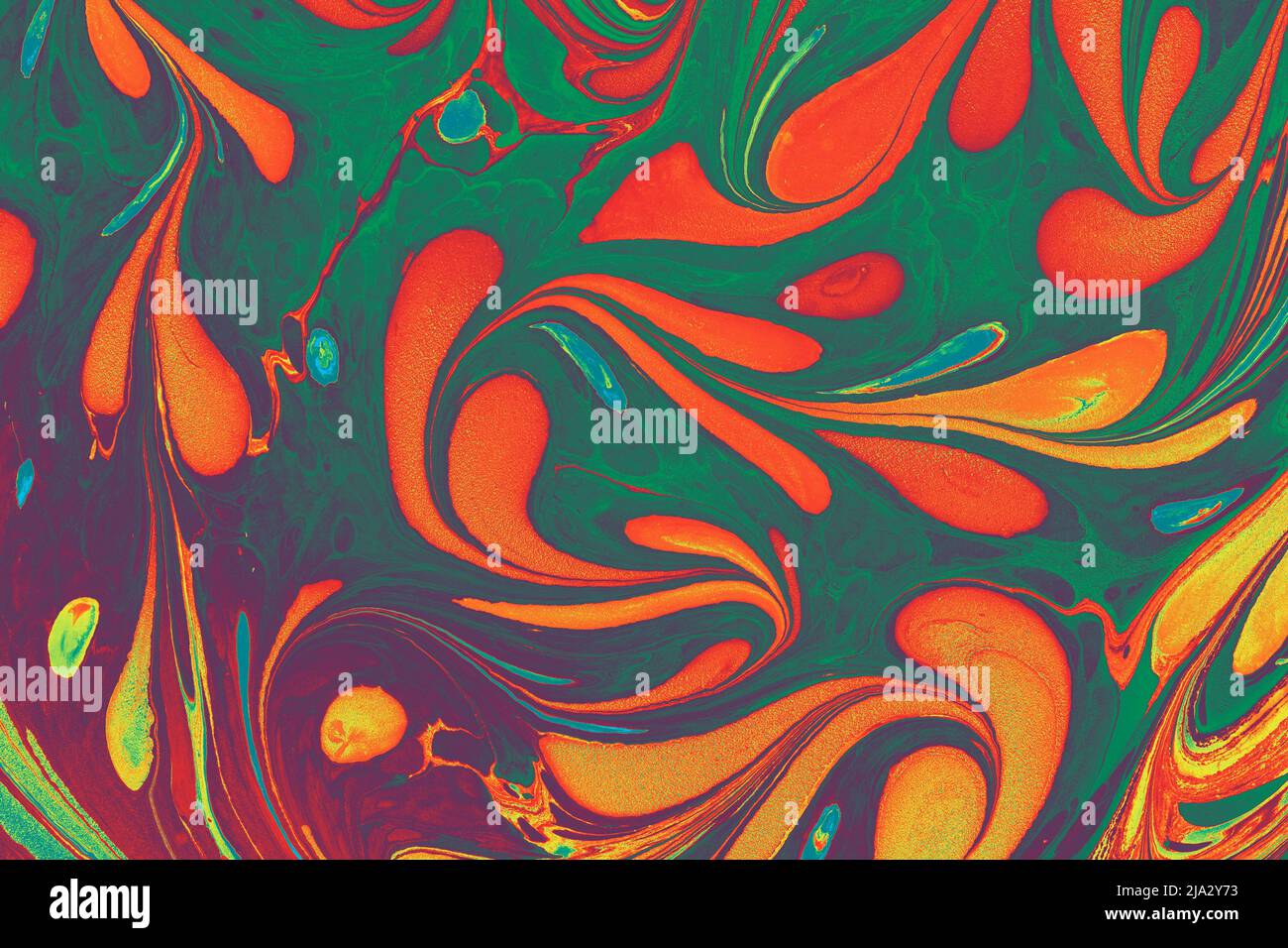 Abstract ebru cover art. Floral Ebru marbling texture background design ...