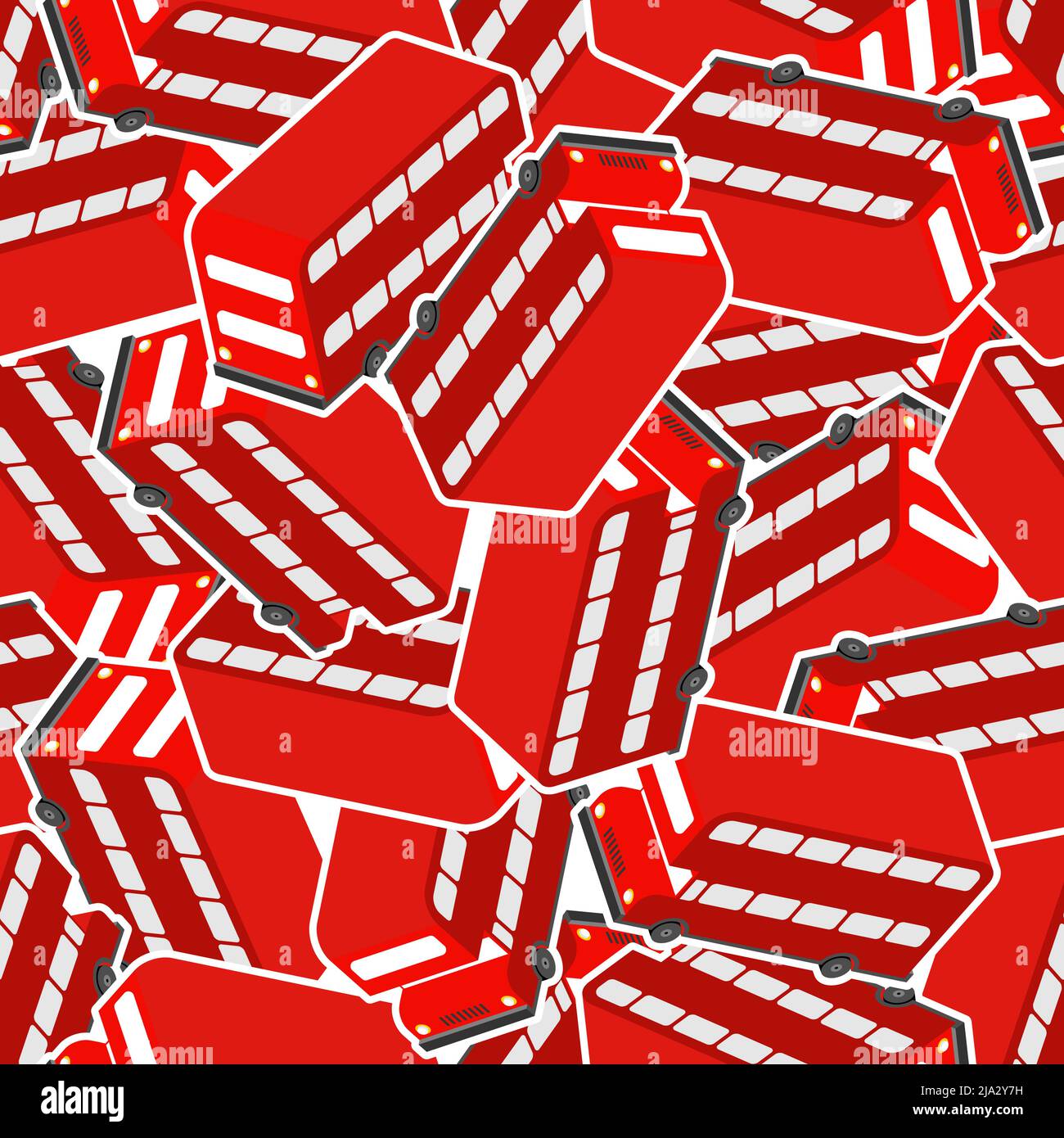 London Red double decker bus pattern seamless. UK Landmark bus ...