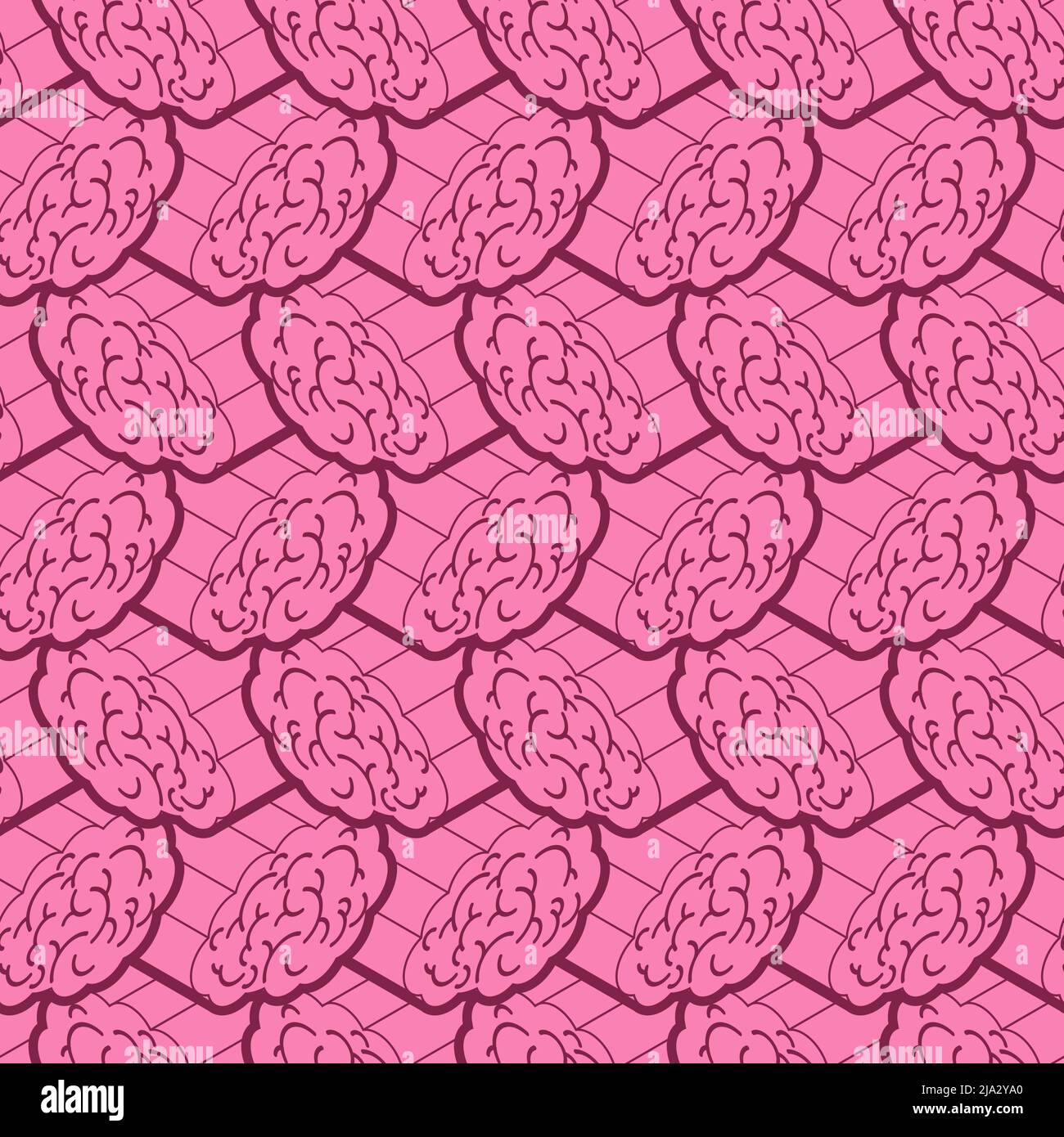 Brain isometric pattern seamless. brains background Vector Stock Vector Image & Art - Alamy