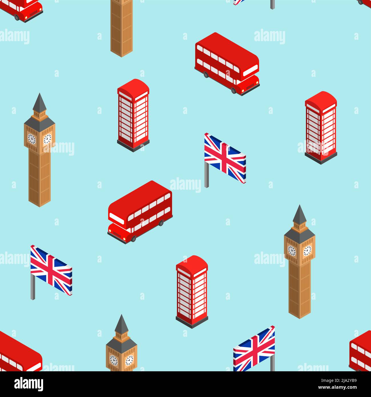London pattern seamless. United Kingdom background. Landmark of London ...