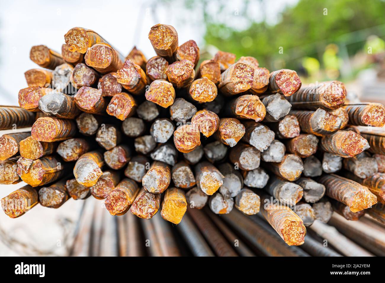 Ribbed Steel Bars Reinforcement. Reinforcing ribbed steel bar is an ...