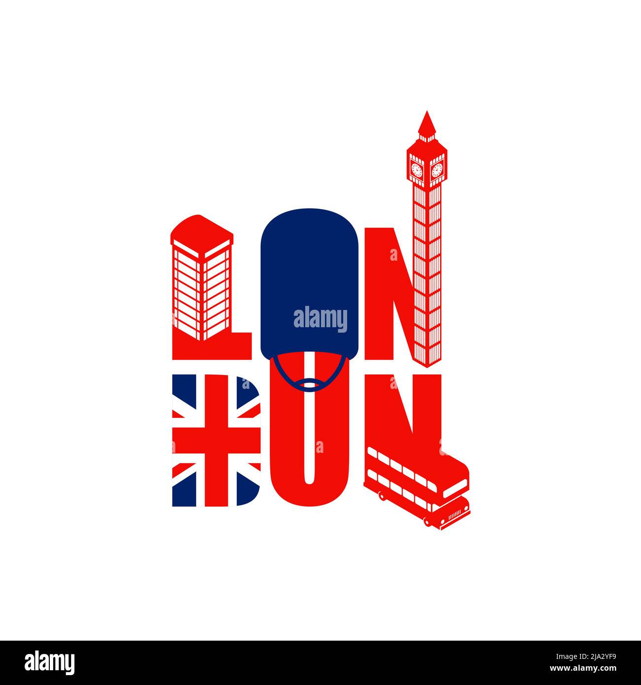 London lettering sign object letters. Typography Landmark of London ...