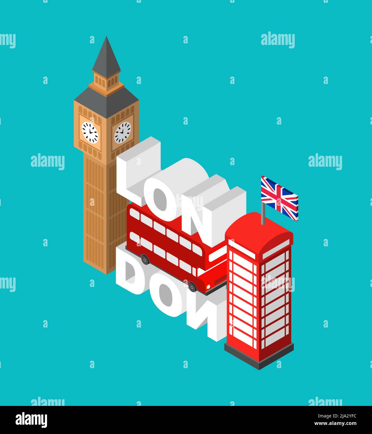 London lettering sign object letters. Typography Landmark of London ...