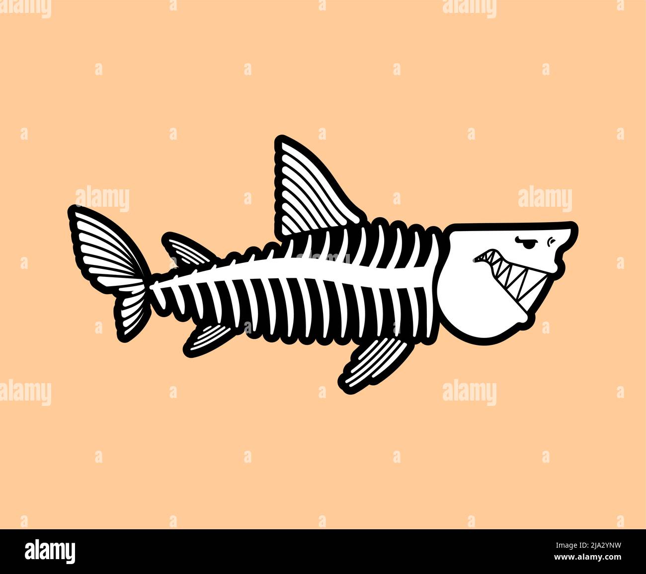 Shark Skeleton Drawing