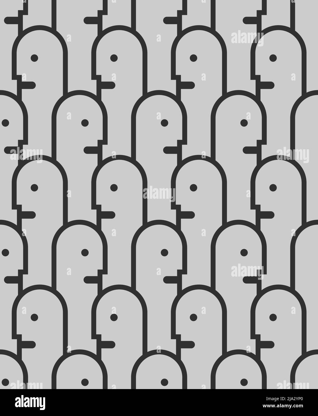 Face abstract pattern seamless. head nonobjective background. Vector ...