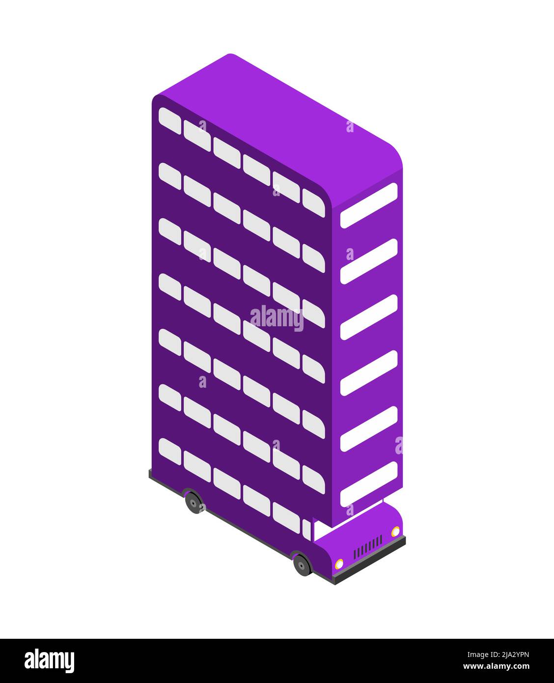 Multi decker bus concept isolated. Vector illustration Stock Vector ...