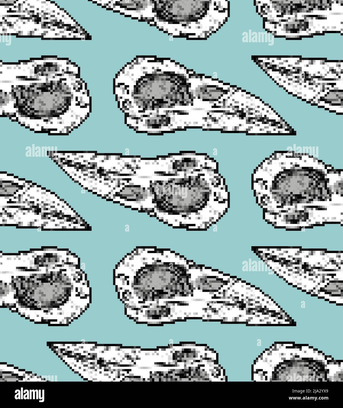 Raven Skull pattern pixel art. 8 bit Raven head skeleton background ...