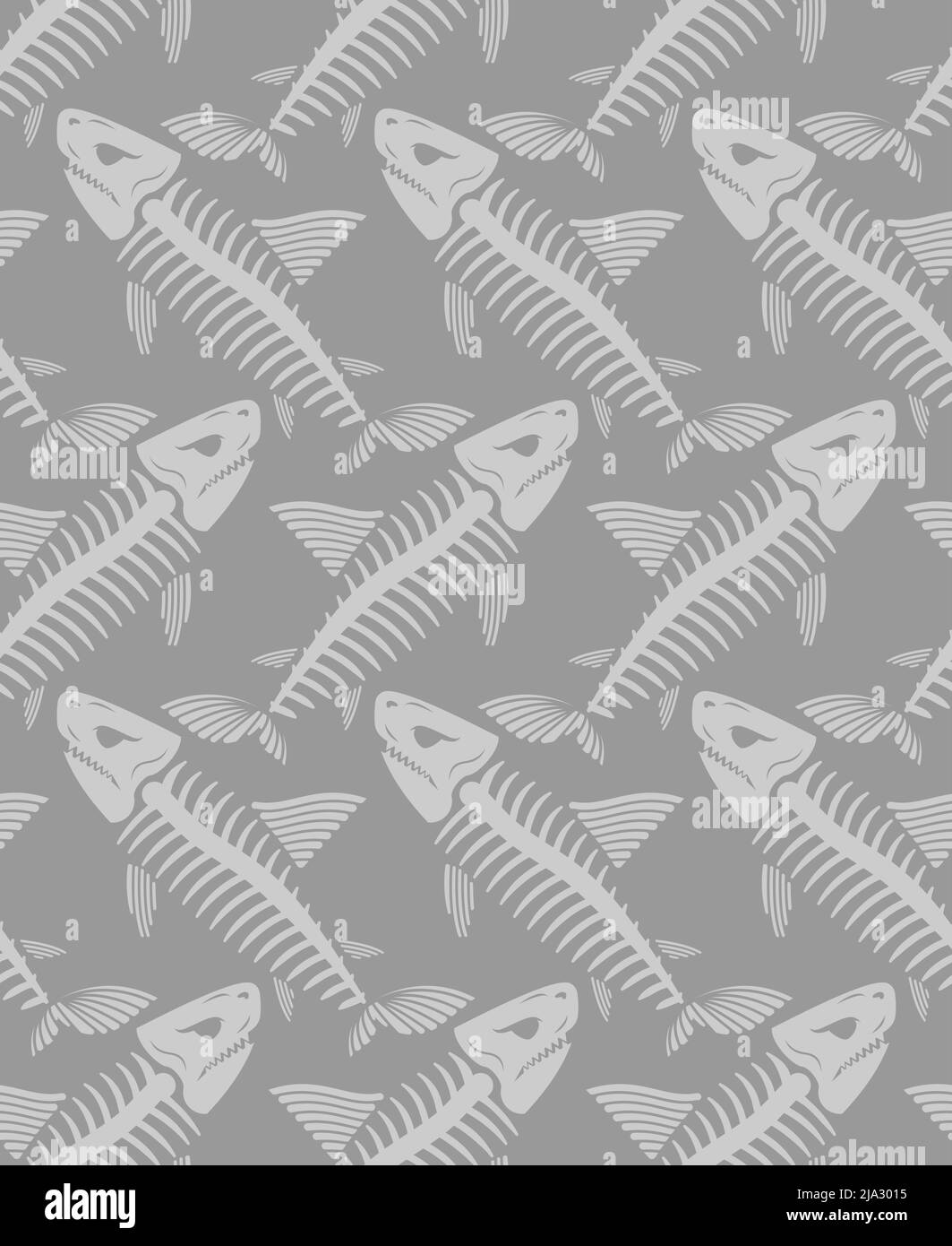 Shark skeleton pattern seamless. fish skull background. fish bones ...