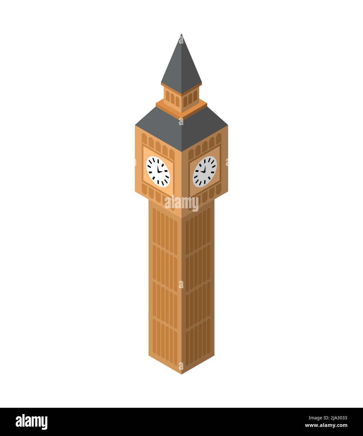 Big Ben Elizabeth Tower UK landmark. Vector illustration Stock Vector ...