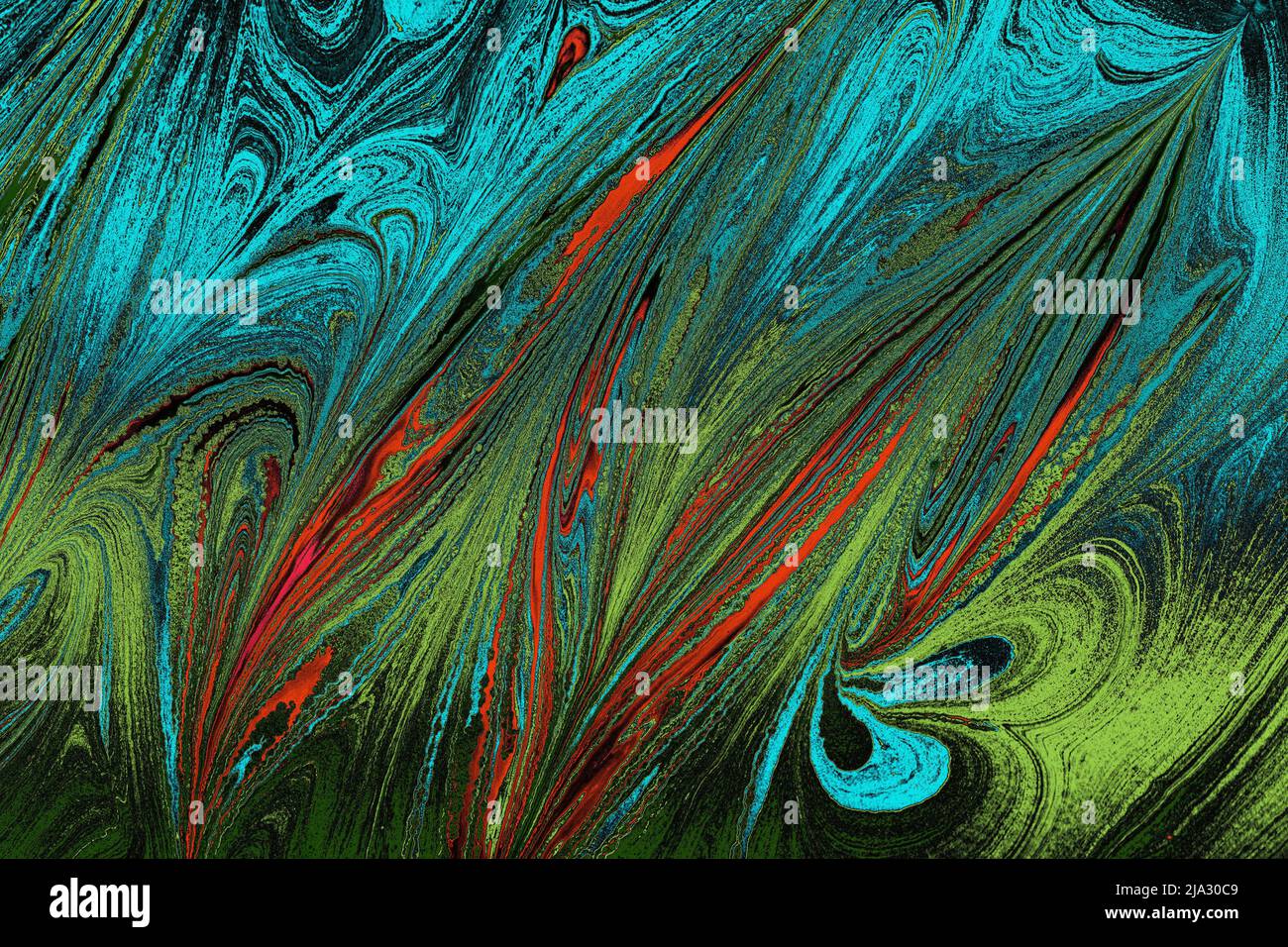 Abstract ebru cover art. Floral Ebru marbling texture background design ...