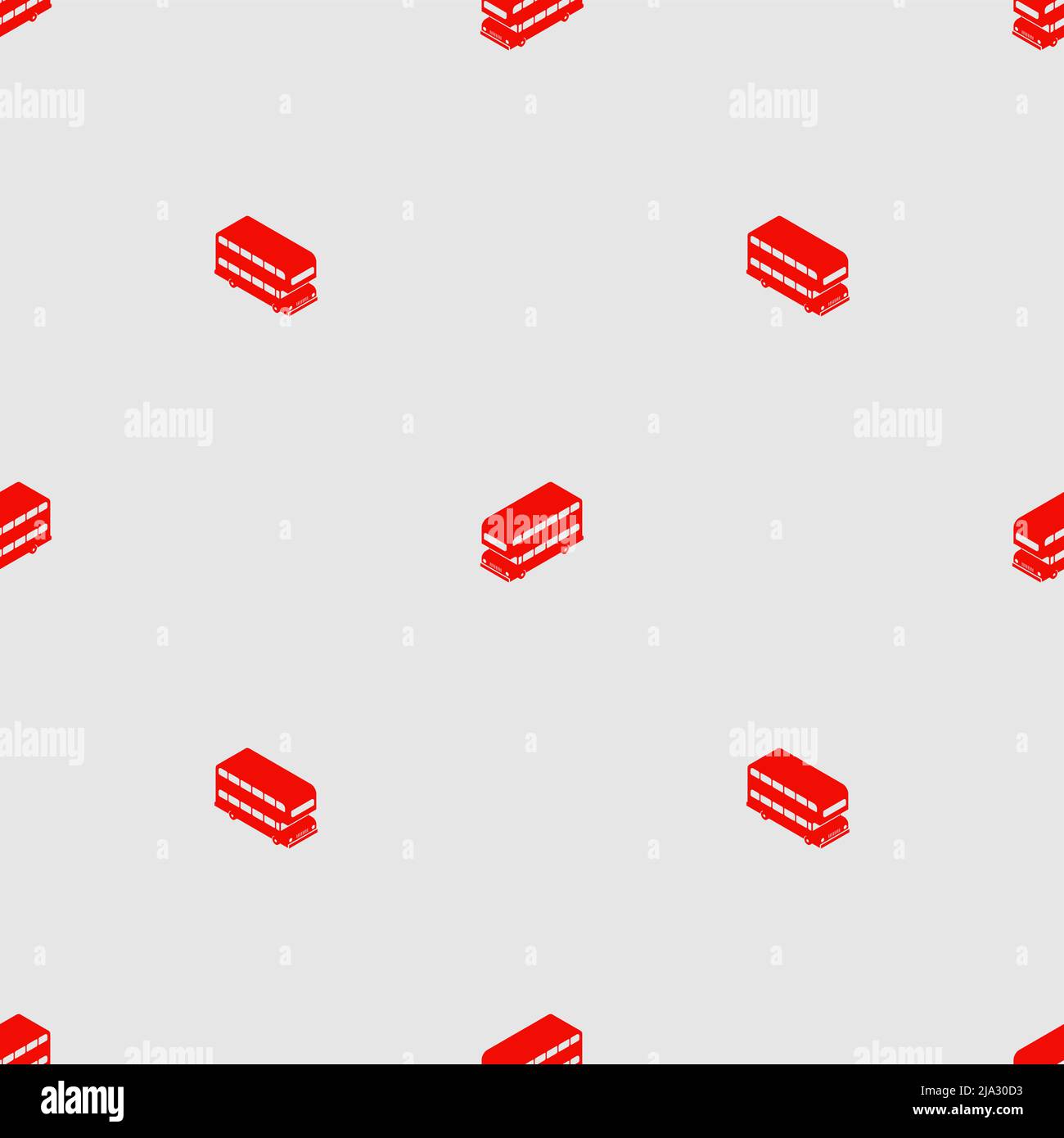 London Red double decker bus pattern seamless. UK Landmark bus ...