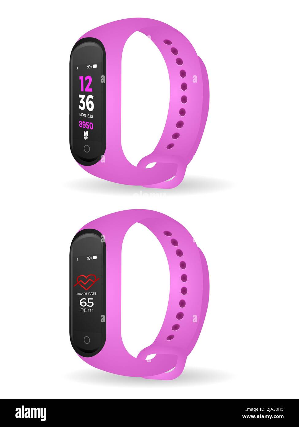 Smart band on a white background. Vector illustration Stock Photo - Alamy