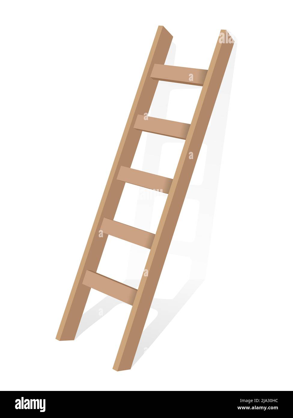 Ladder on a white background. Vector illustration Stock Photo - Alamy