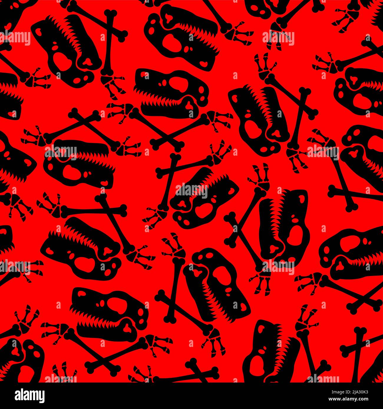 Dinosaur skull pattern seamless. The skull of Tyrannosaurus rex ...