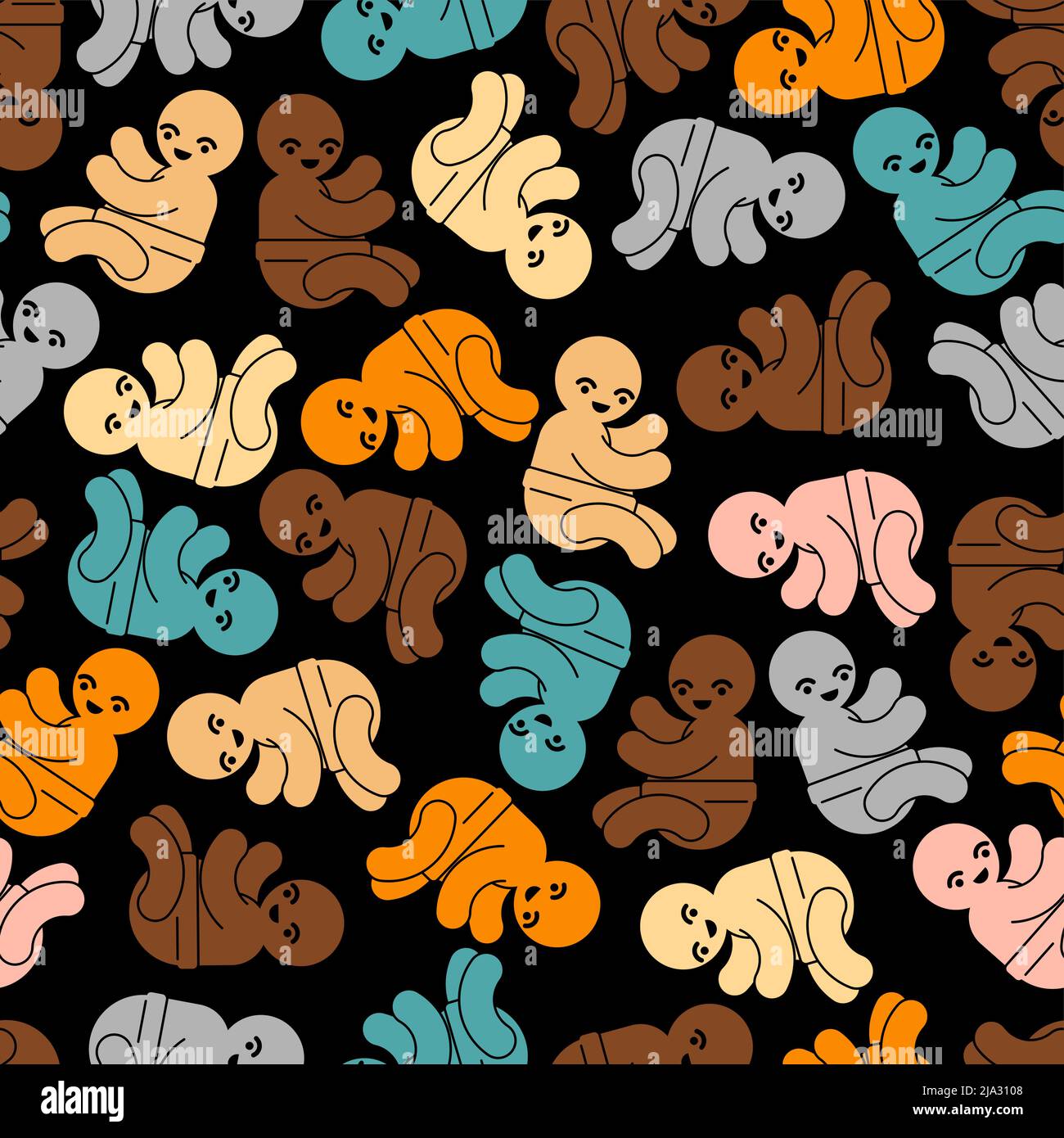 Little baby pattern seamless. little kid background. small children ...
