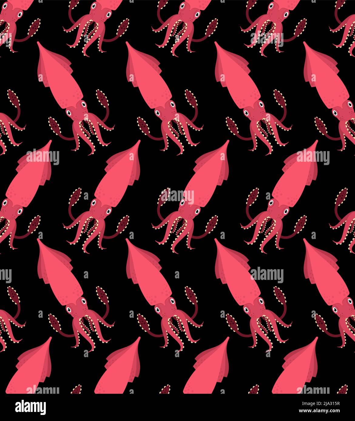 Squid pattern seamless. calamary background. Baby fabric texture Stock ...