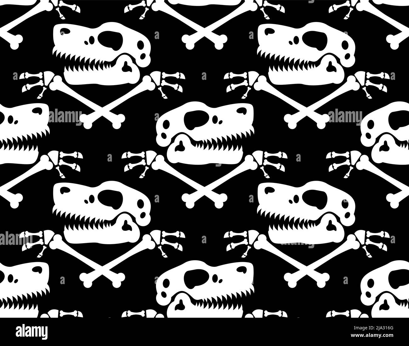Dinosaur skull pattern seamless. The skull of Tyrannosaurus rex ...