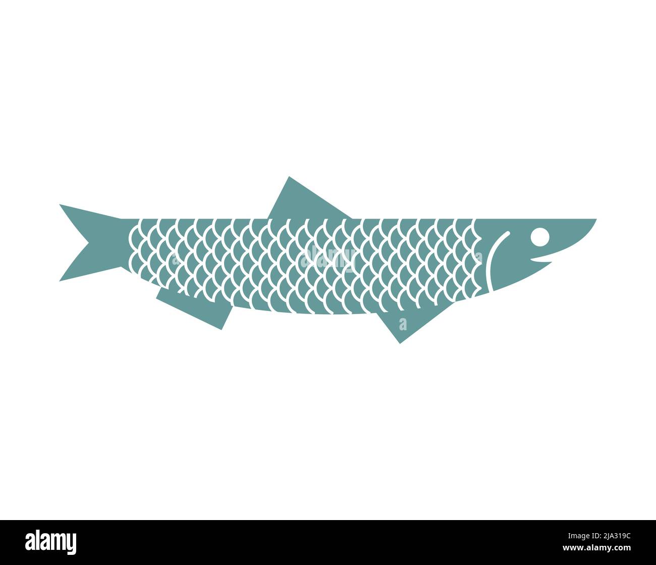 Anchovy icon isolated. small shoaling fish sign. Vector illustration ...