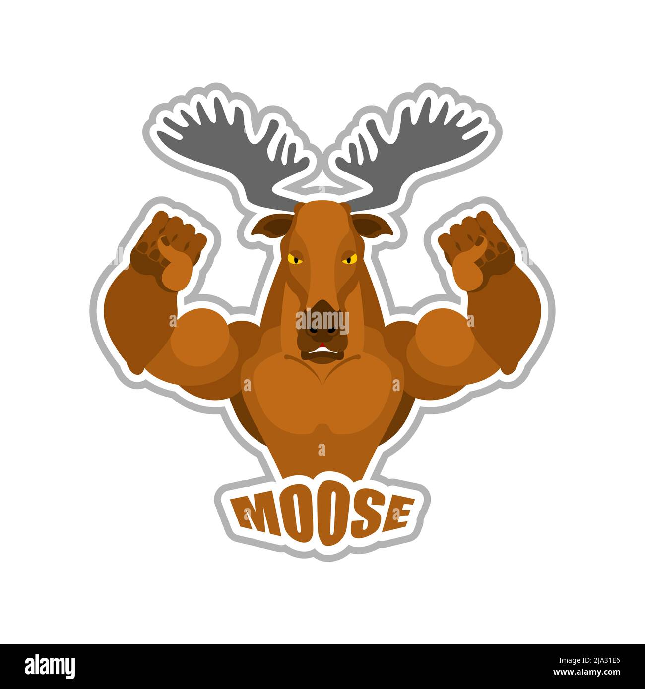 Moose sport logo. Deer Sports team club emblem. Animal mascot gaming ...