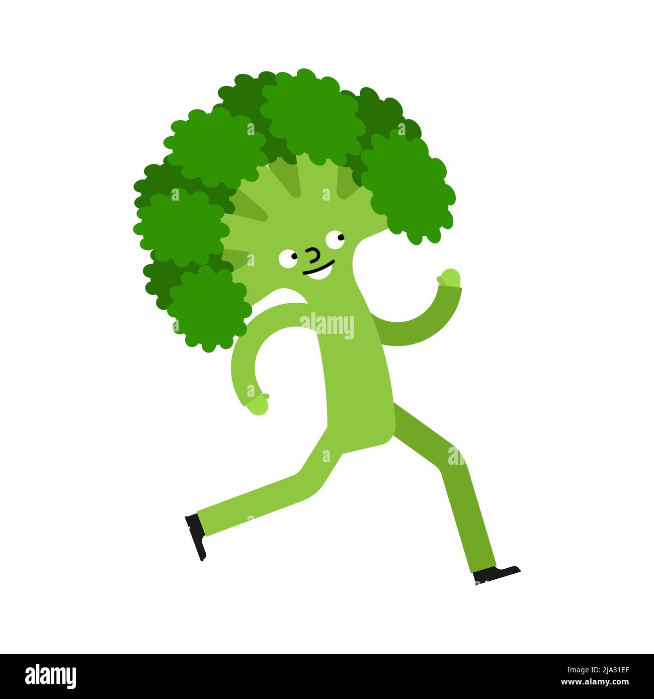 Broccoli is running. Sports vegetable. Vector illustration Stock Vector ...