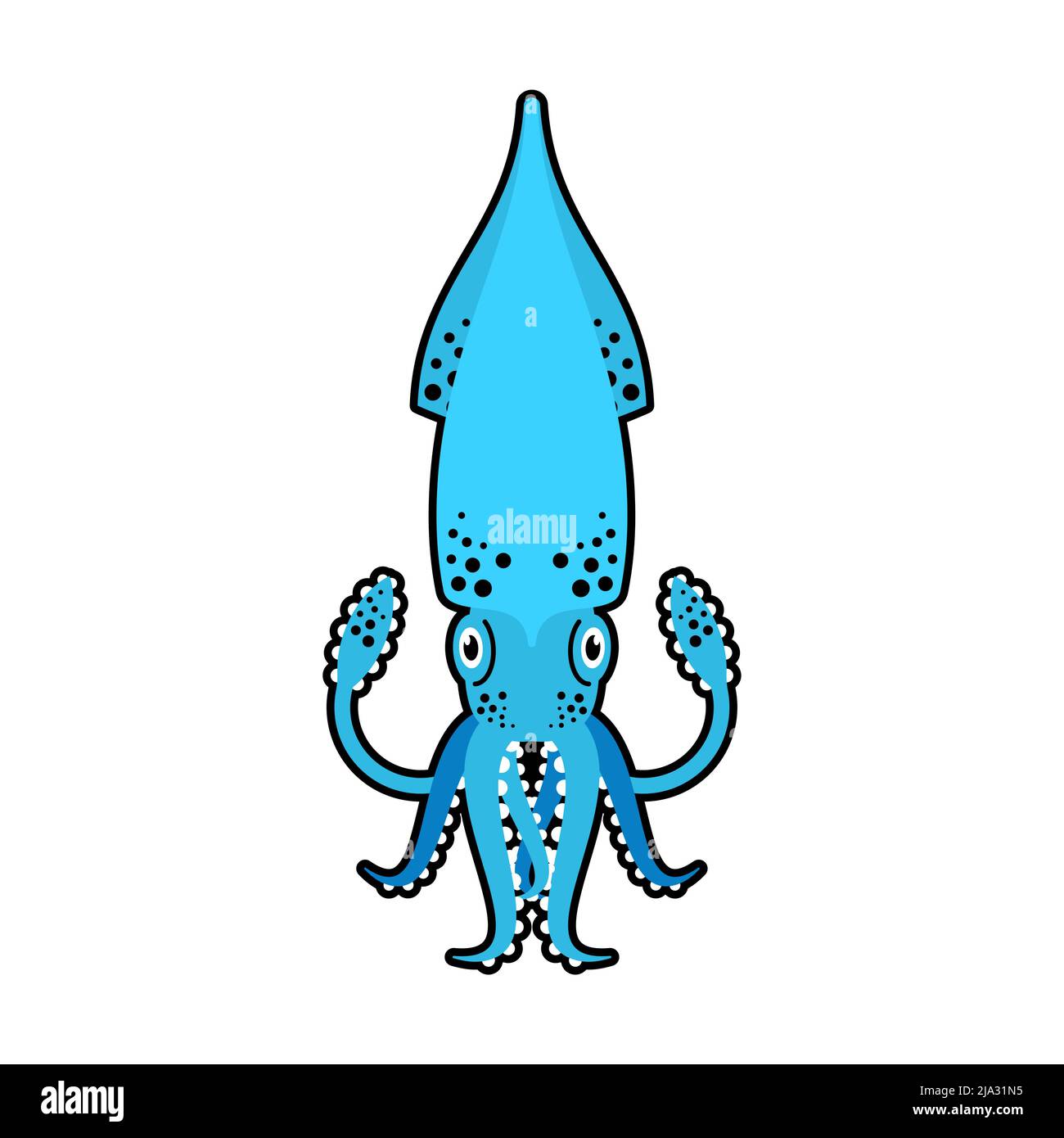 Squid sign isolated. calamary icon. Vector illustration Stock Vector ...