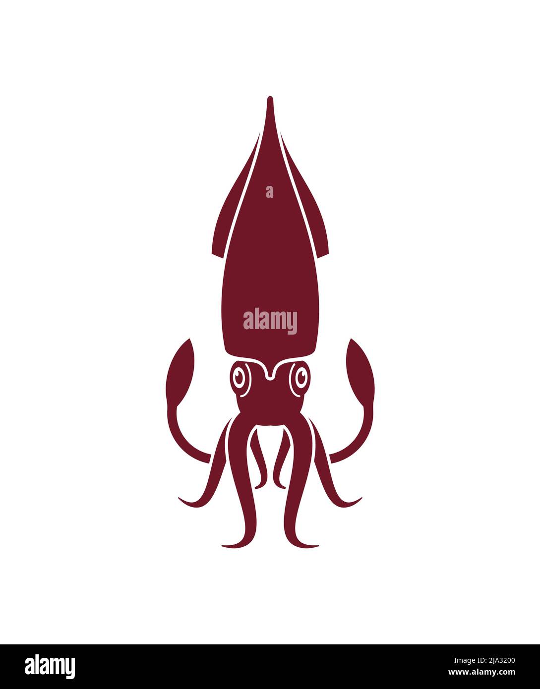 Squid sign isolated. calamary icon. Vector illustration Stock Vector ...