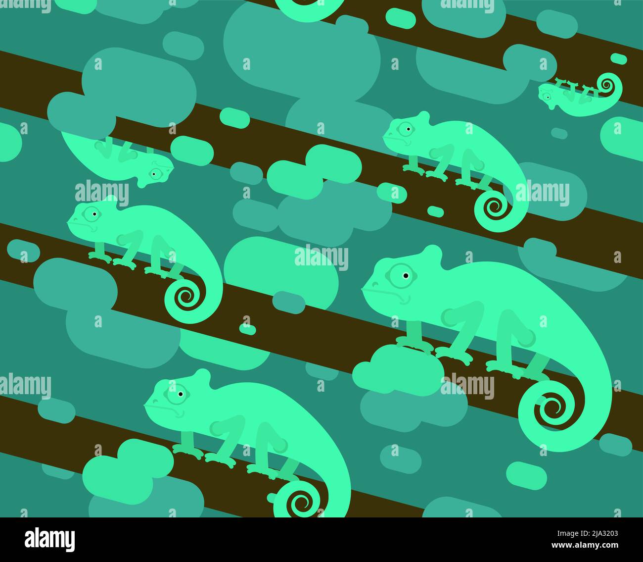 Chameleon pattern seamless. cartoon Reptile background. Baby fabric ...