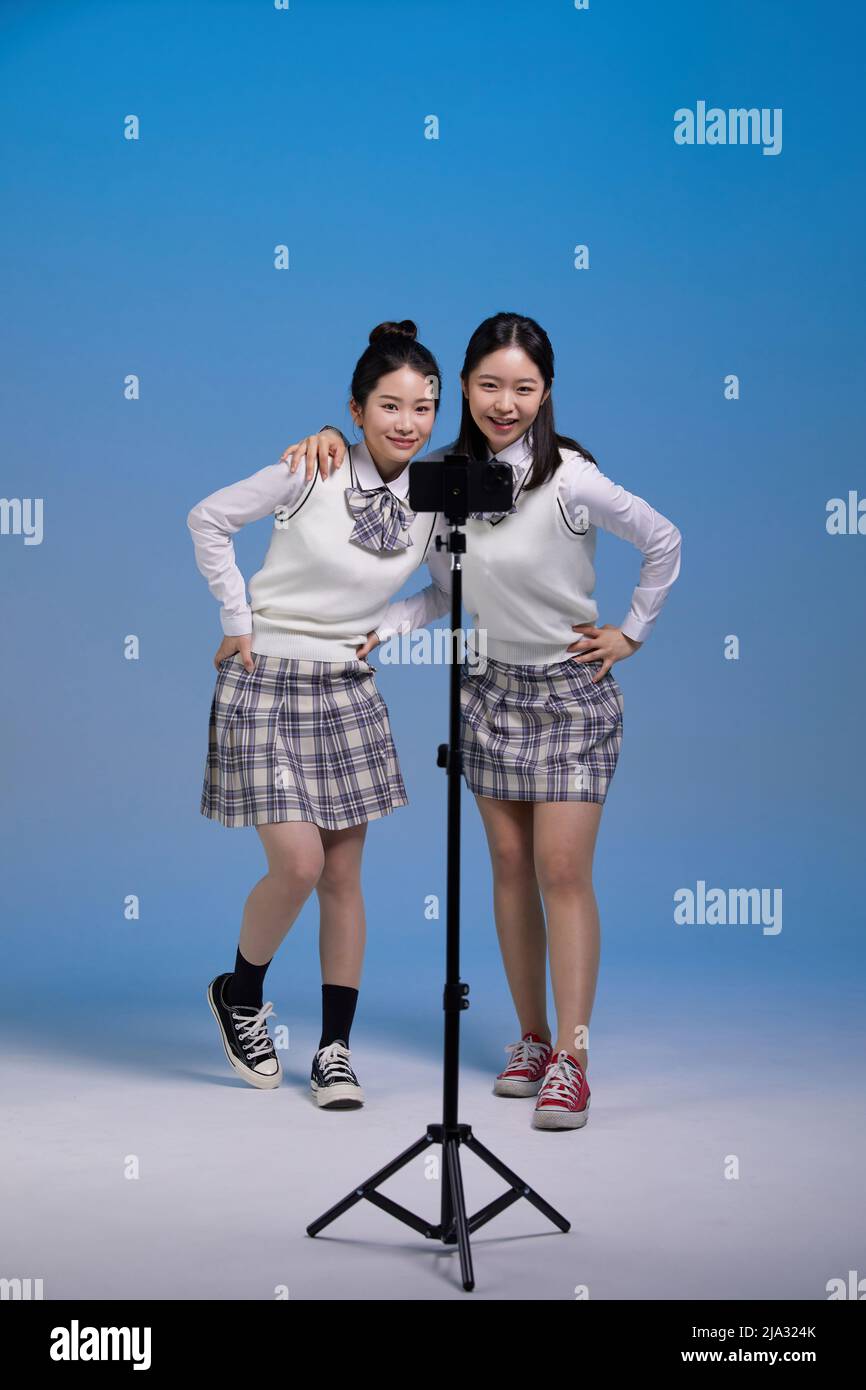 mz generation Asian Korean female hipster influencer, creator concept ...