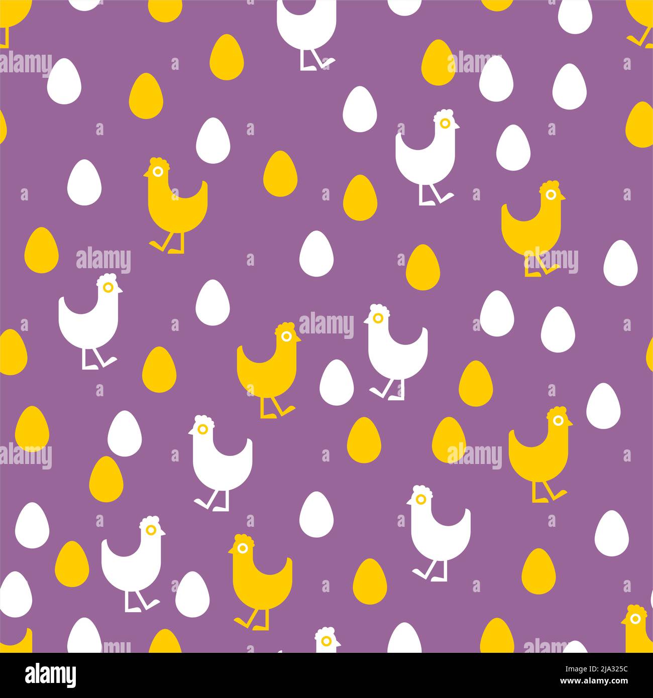 Chicken and egg pattern seamless. Farm bird background. Baby fabric ...