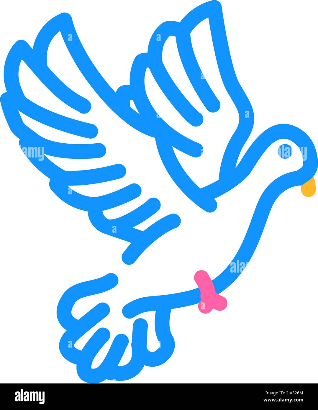 flying dove color icon vector illustration Stock Vector Image & Art - Alamy