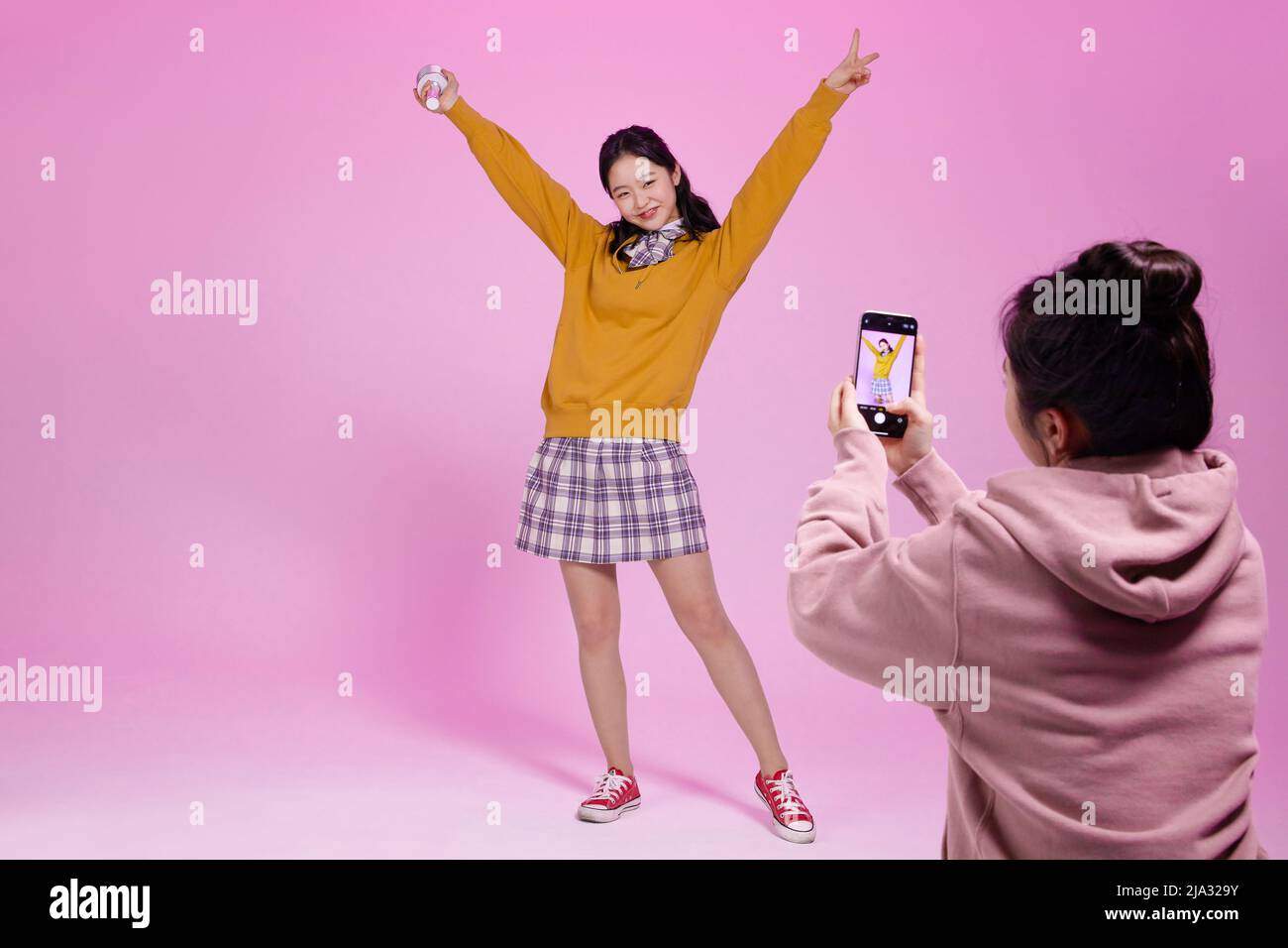 mz generation Asian Korean female hipster influencer, creator concept ...