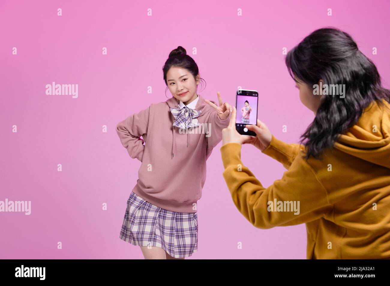 mz generation Asian Korean female hipster influencer, creator concept ...