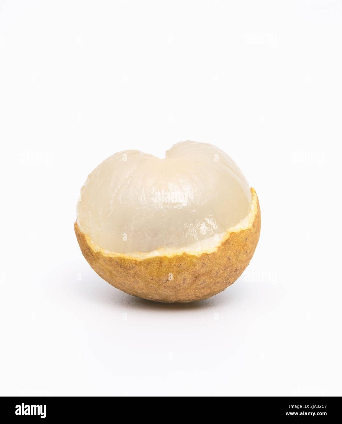 Sweet longan fruit isolated on white background. Fresh longan thai ...