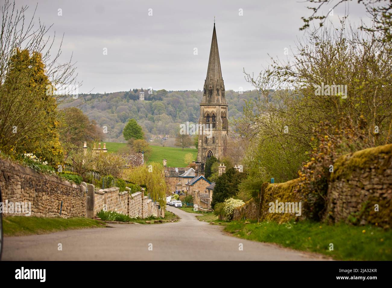 Edensor picturesque village in Derbyshire, England Much of the village ...