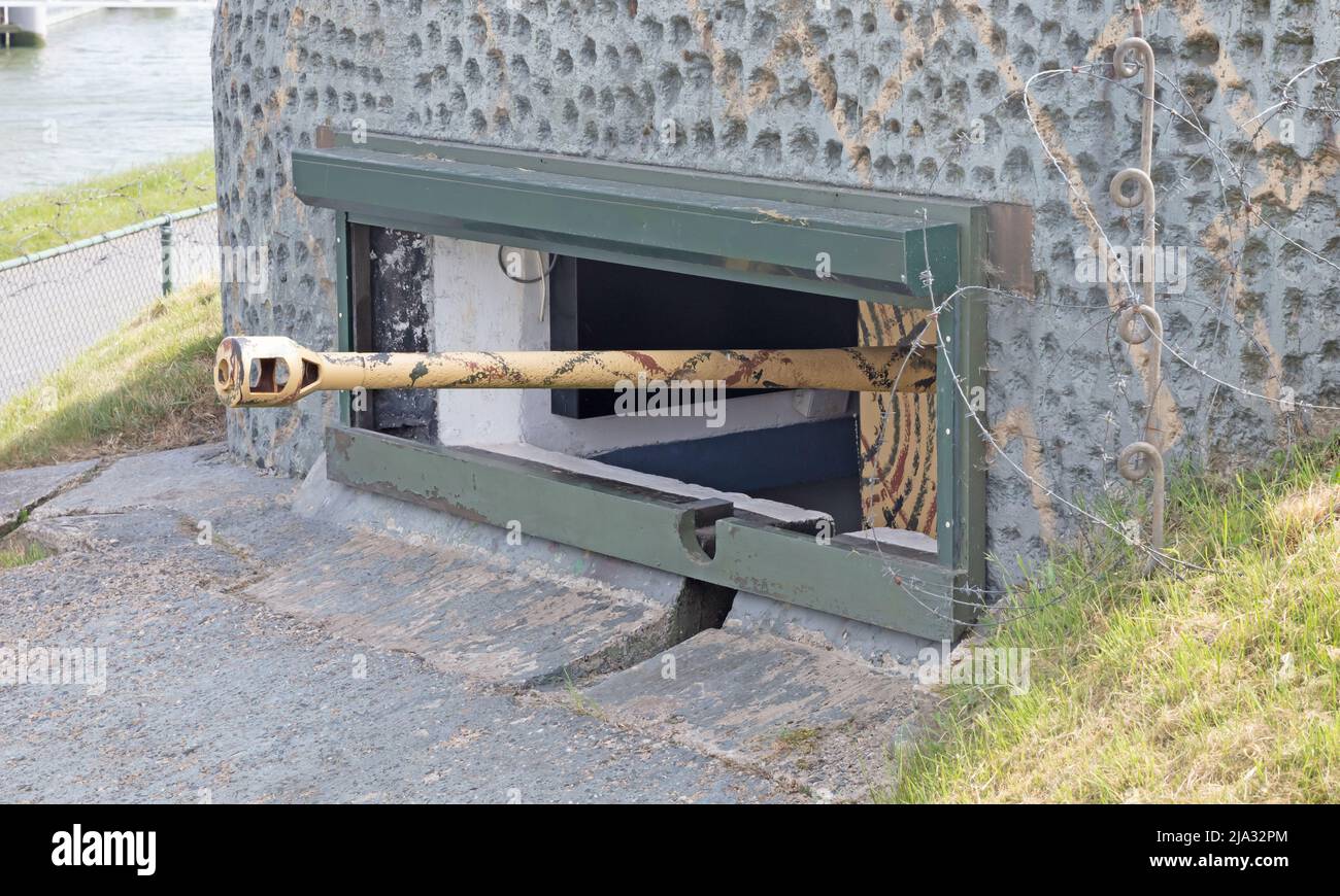 An old bunker from WW2, used by the dutch and the germans Stock Photo ...