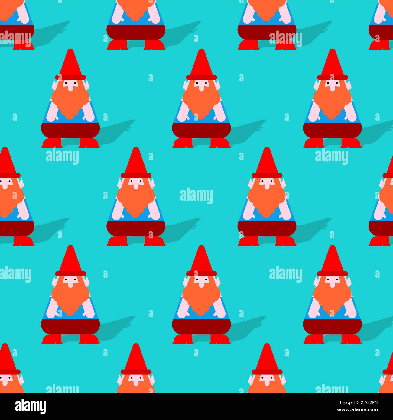 Garden gnome pattern seamless. background Vector illustration. Baby ...