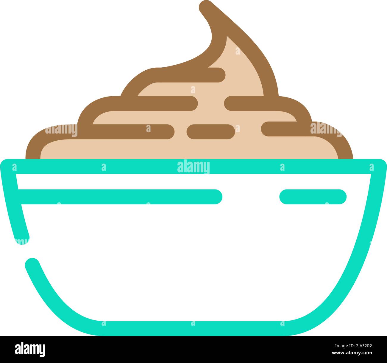 cream chocolate color icon vector illustration Stock Vector Image & Art ...